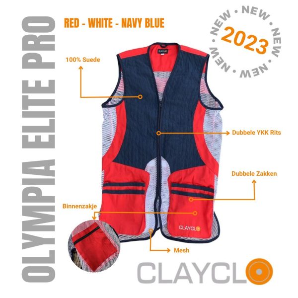 Olympia Shell Elite Vest Men Rood - MJ Shooting Gear