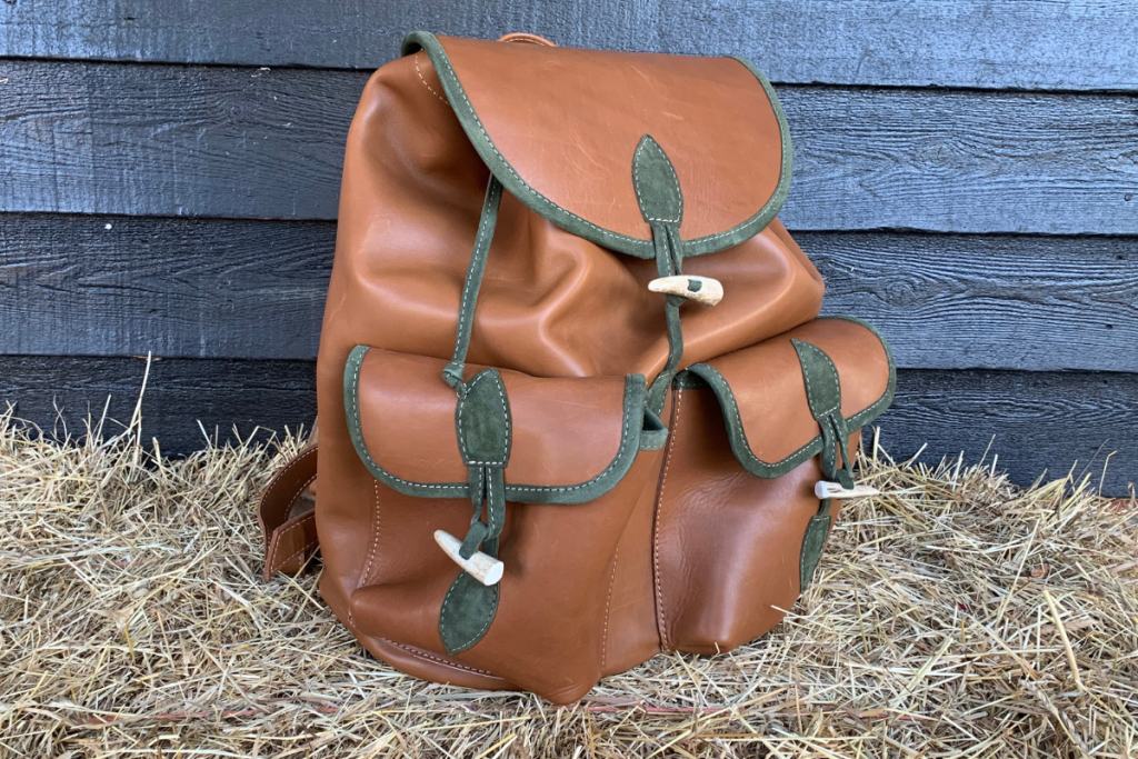 Backpack Old Brandy/ Forest Green - MJ Shooting Gear